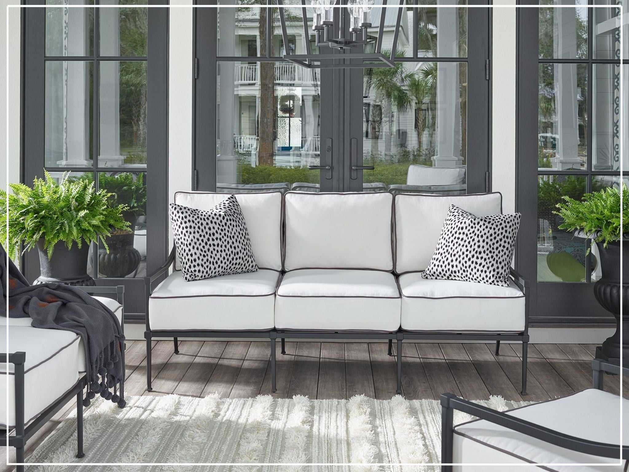 Universal Furniture Coastal Living Outdoor Seneca Sofa with Cushions ...