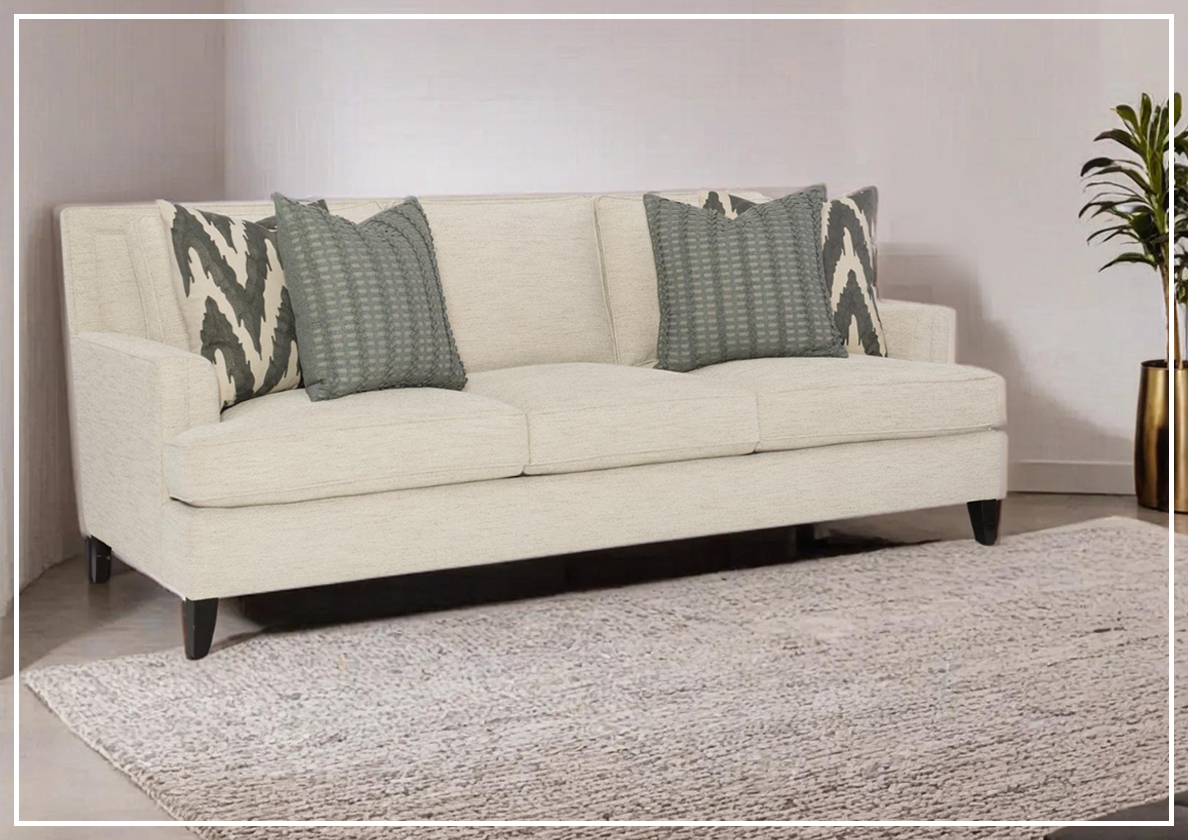 Bernhardt Addison Fabric 3-Seater Sofa in Cream Color – SOFABED