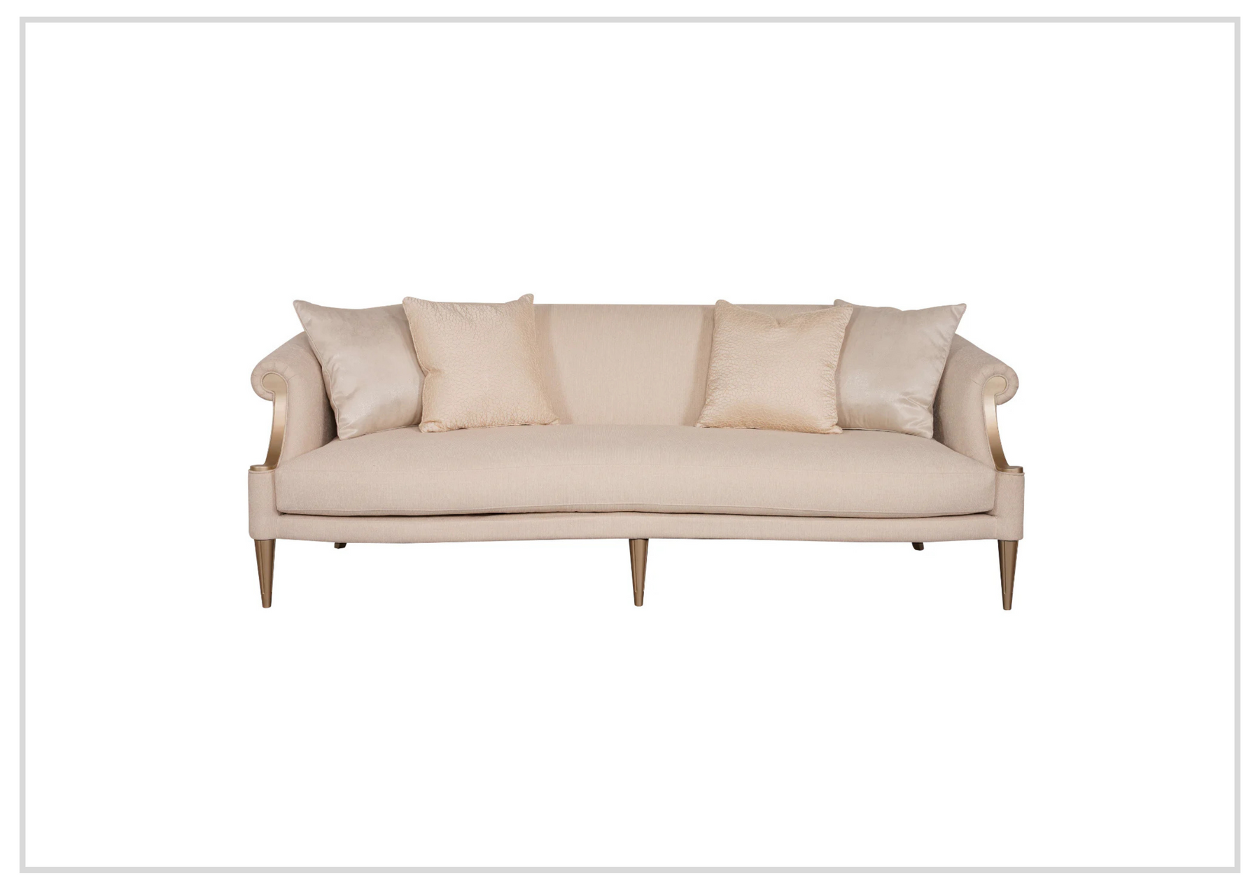 Buy Klaussner Clarkson Three-Seater Sofa with Long Cushions and Rolled ...