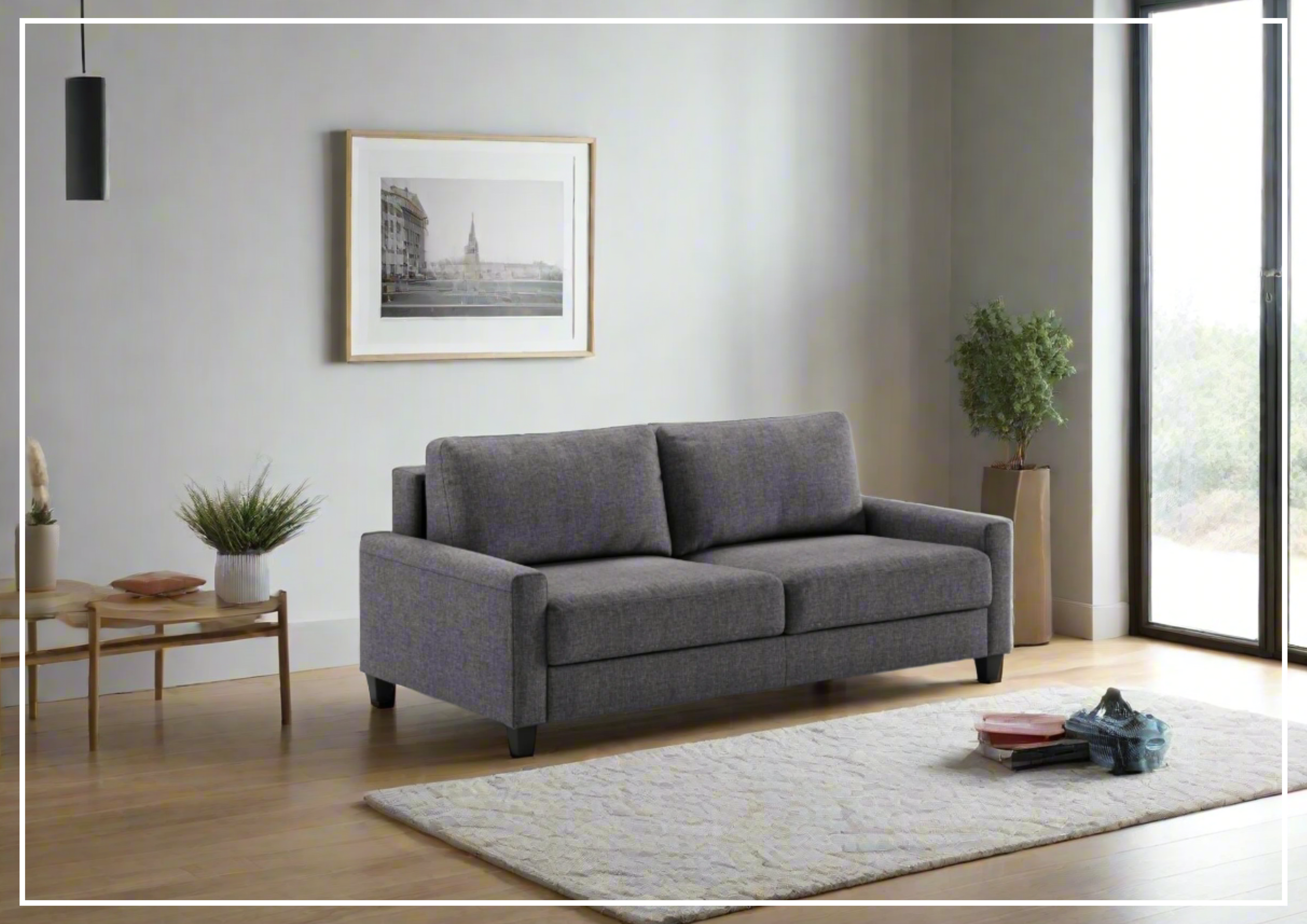 Buy Luonto Nico Queen Sleeper Sofa With Walnut or Chrome Leg Finish ...